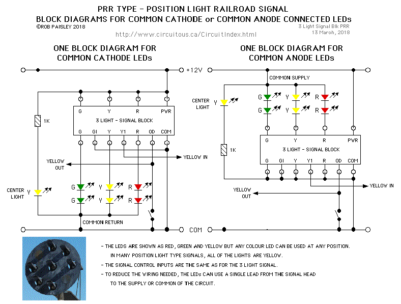 Model Railroad Block Signal Driver Circuit Diagrams & Boards